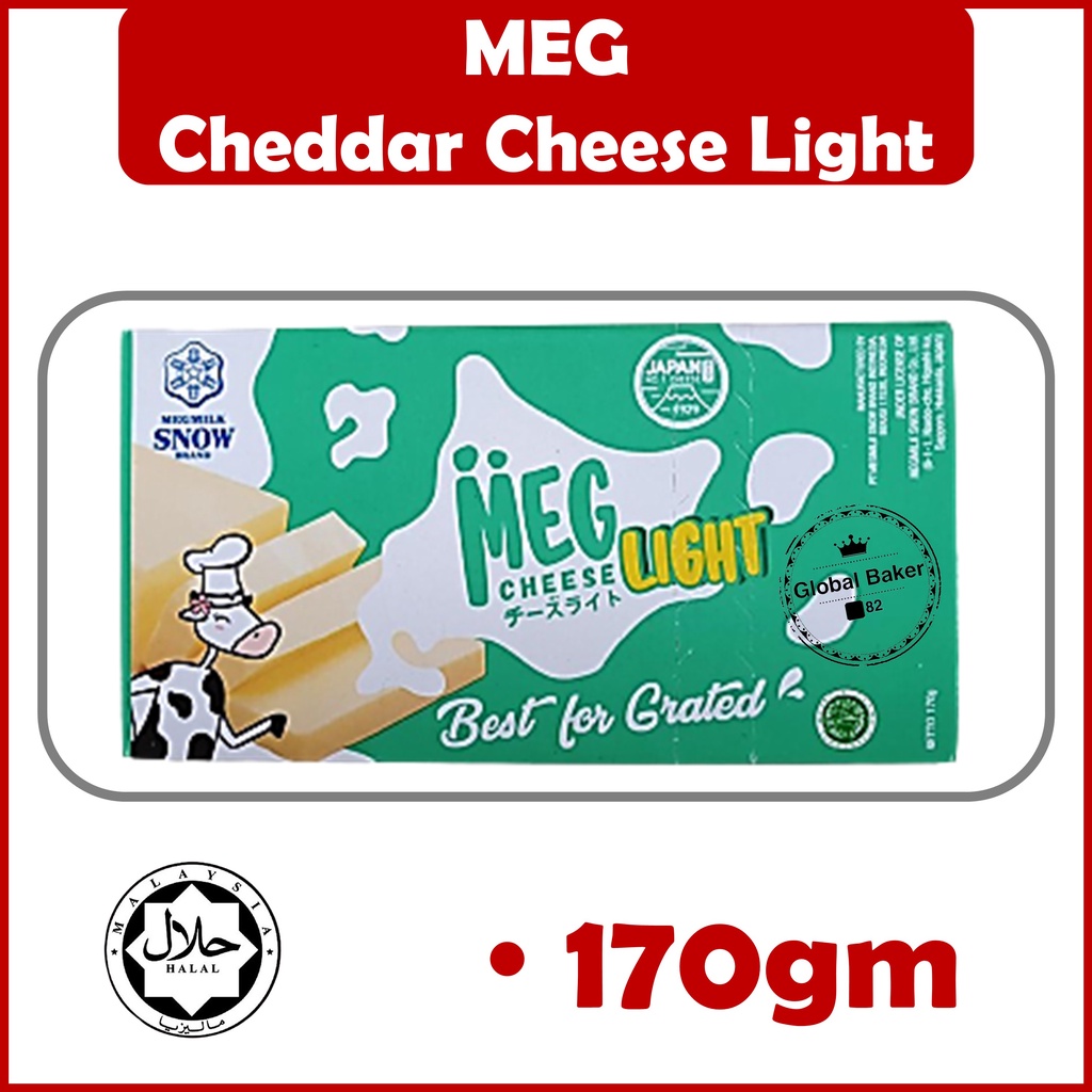 MEG Cheddar Light Cheese 170g (HALAL) | Keju Sihat Untuk Kek, Pasta ...