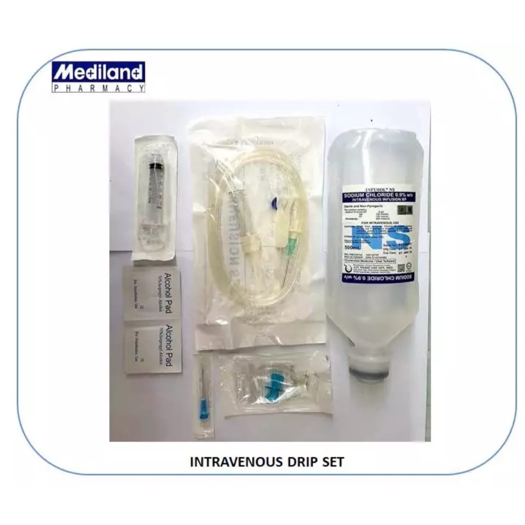 DRIP SET (Infusol Sodium Chloride 0.9% 500ml/250ml/100ml) | Shopee Malaysia
