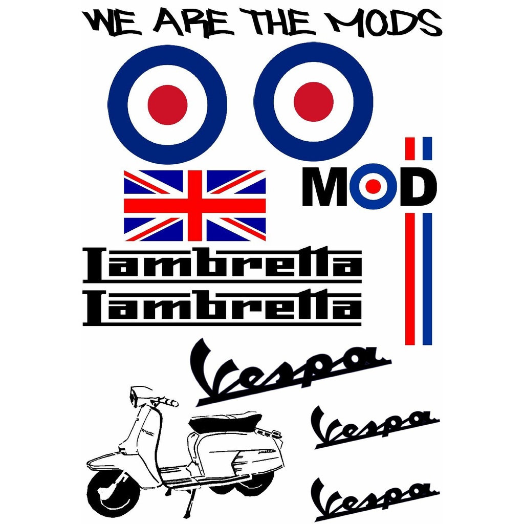 1Set Mods Pro Quality Decals The Who Lambretta Vespa We Are The Mods ...
