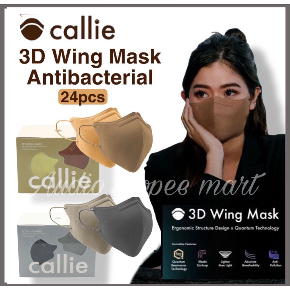 Callie 3D Wing Mask Antibacterial - Grey Star & Silver Streak/Sandstorm ...
