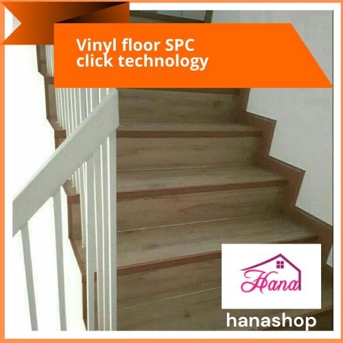 Vinyl floor SPC 6mm for stairs Click Technology | Shopee Malaysia