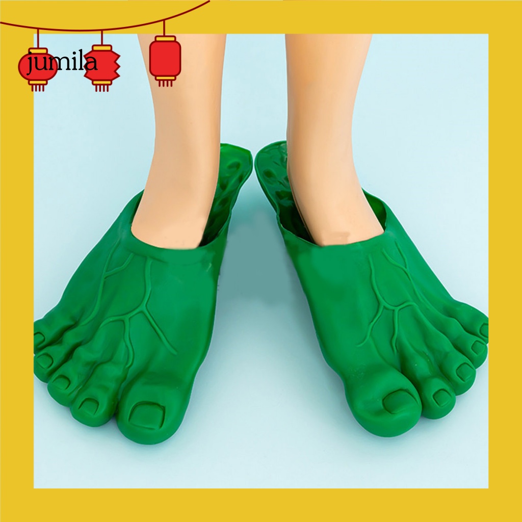 [JU] 1 Pair Hulk Slippers Shoe Big Foots Tweezers Festival Halloween ...