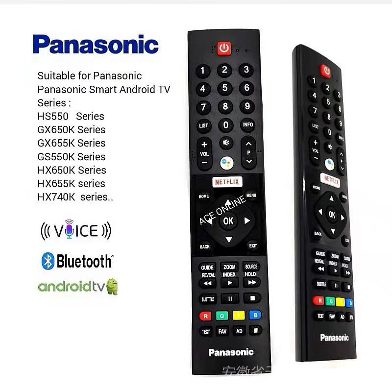 Panasonic Smart Android TV remote control with voice, Bluetooth ...