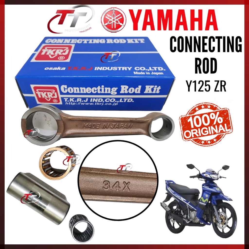 TKRJ Japan Connecting Rod 100% Original Yamaha RXZ Y125ZR LC135 Y15ZR FZ150 Lagenda SRL110 ...