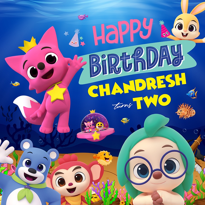 Birthday Banner / Birthday Backdrop / Hari Jadi - Pinkfong / Hogi ...