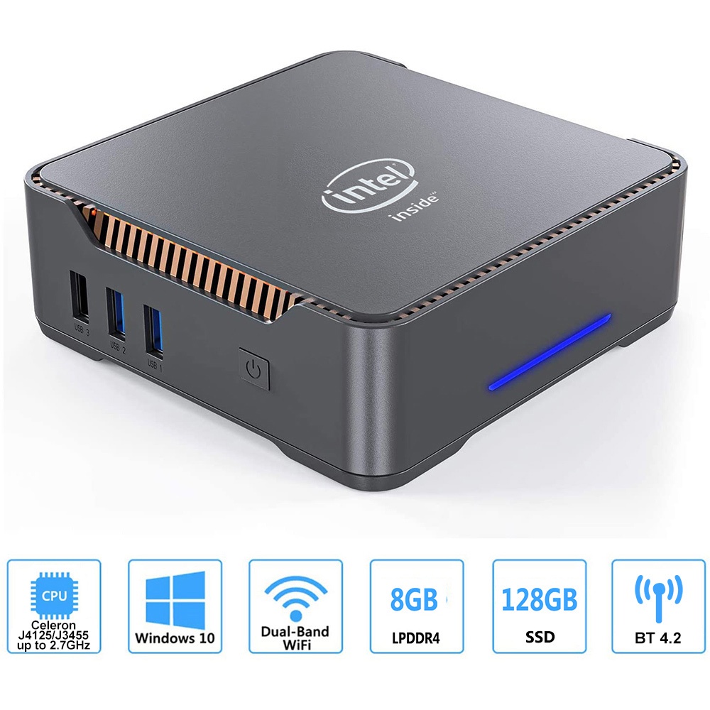 GK3V Intel N5105 Mini PC Windows Quad Core Computer 8G LPDDR4 128G ...
