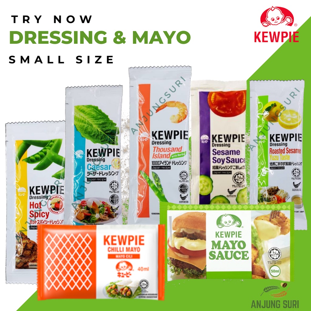 Kewpie Dressing 25ml Thousand Island Spicy Yuzu Caesar / Mayo Sauce ...
