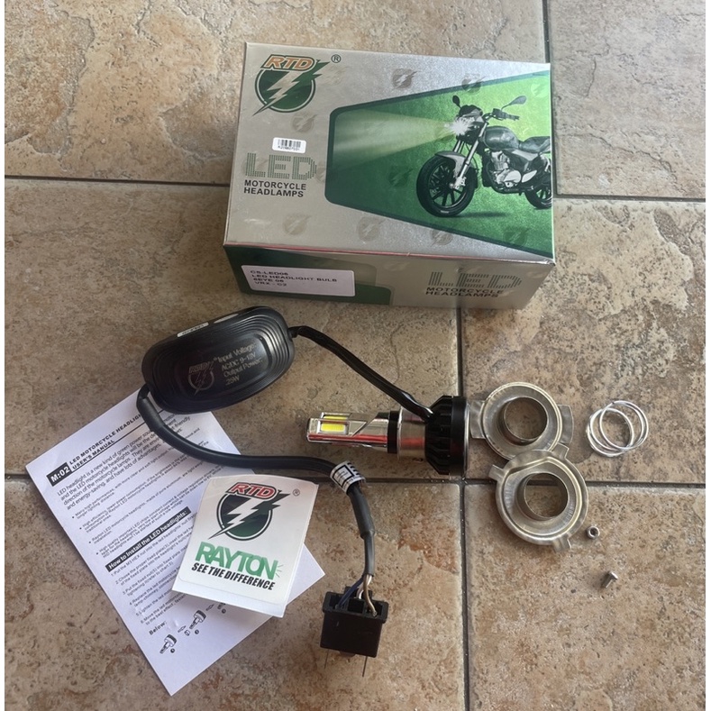 RTD M02D M02E H4 Headlamp AC/DC Motor Motorcycle LED Headlight Bulb 25W ...