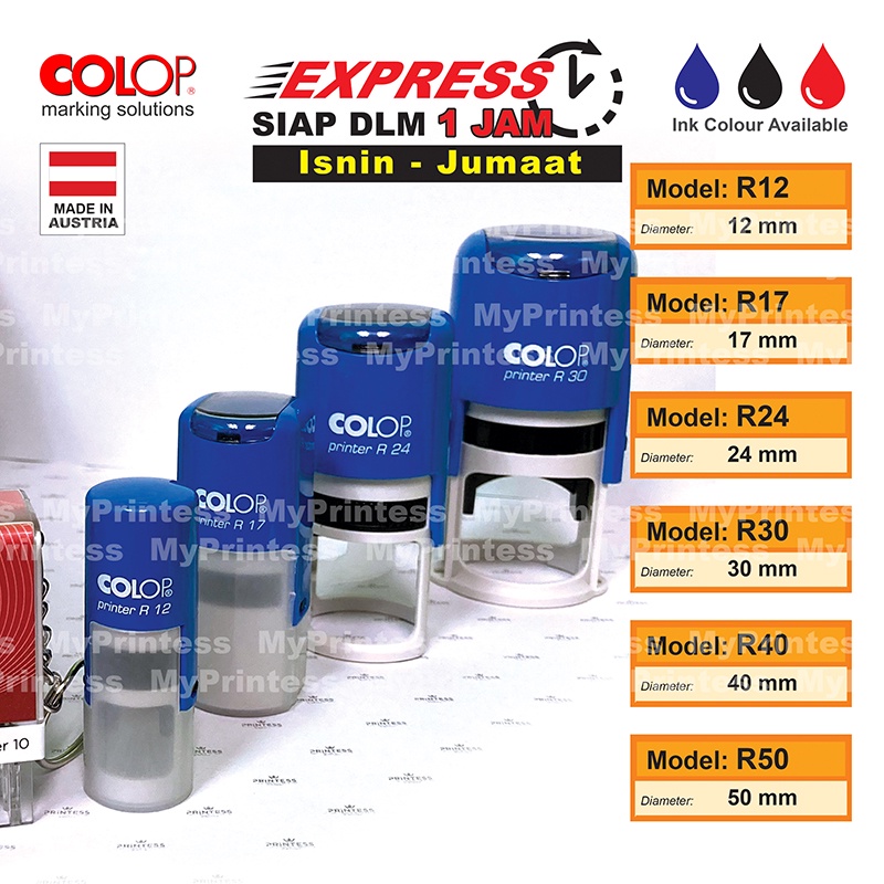 * Same Day post * Rubber Stamp Colop P10lP20|P30|P40|P50lP60 Cop (CHAT ...