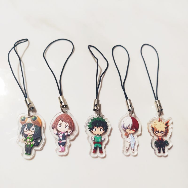 Boku No Hero Anime My Hero Academia Acrylic Keychain CP Lariat Phone ...