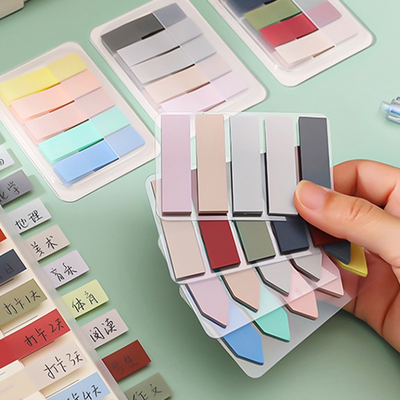 100 Sheets Retro Macaron Color Classification Index Stickers Student ...