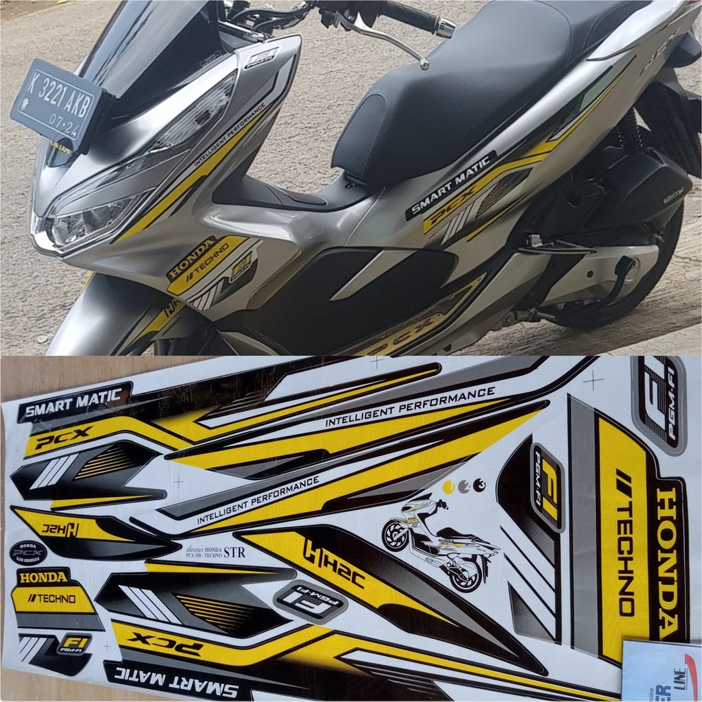 Striping Streeping Decal Dekal Sticker Emblem Logo Motorcycle Honda PCX ...