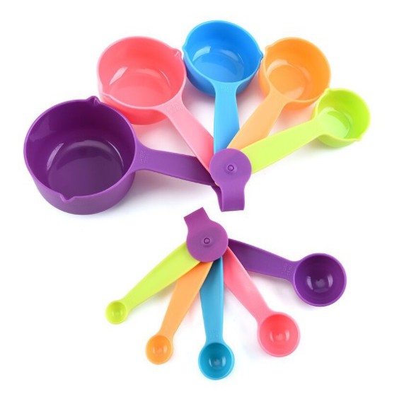 5 PCS Multi-color Bakery Cooking/ Rainbow Cup / Plastic Measuring Cup ...