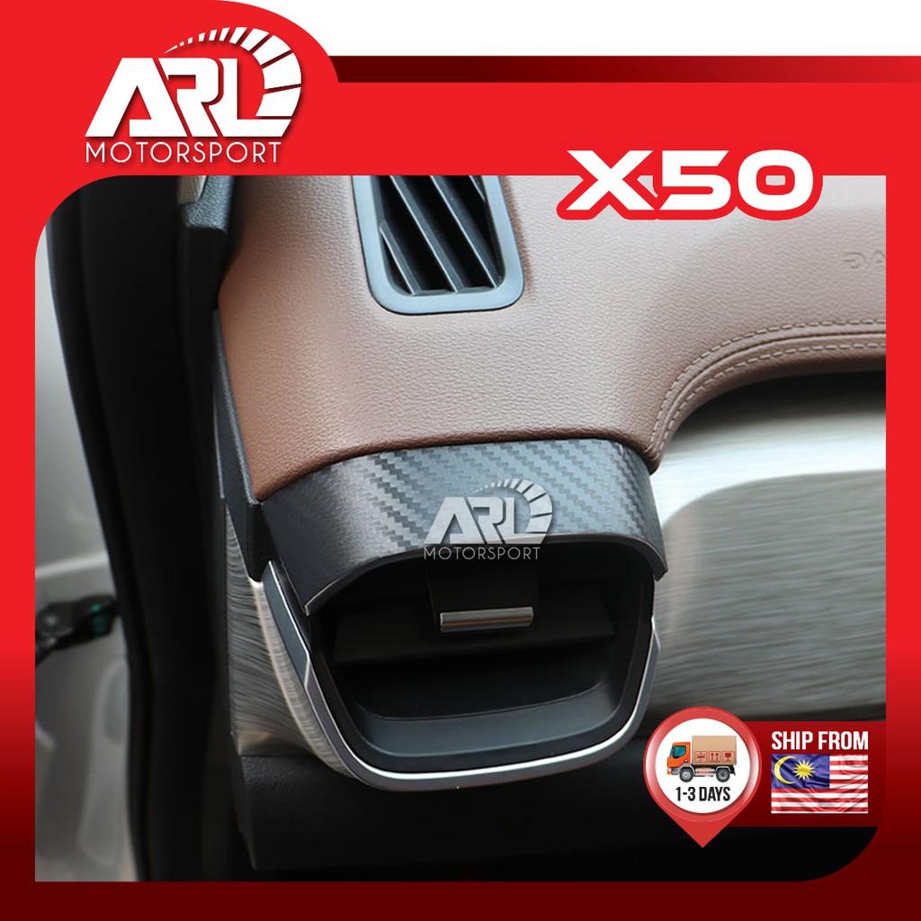 Proton X50 Side Aircond Carbon Fiber Design Sticker Cover Fit For X50 ...