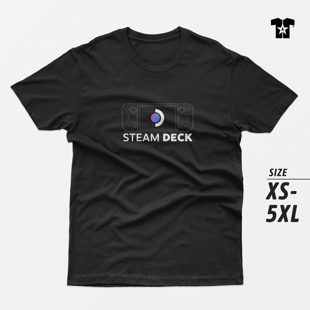 Steam Deck T-shirt Handhelds Console Gamer Gaming T shirt, Round Neck ...