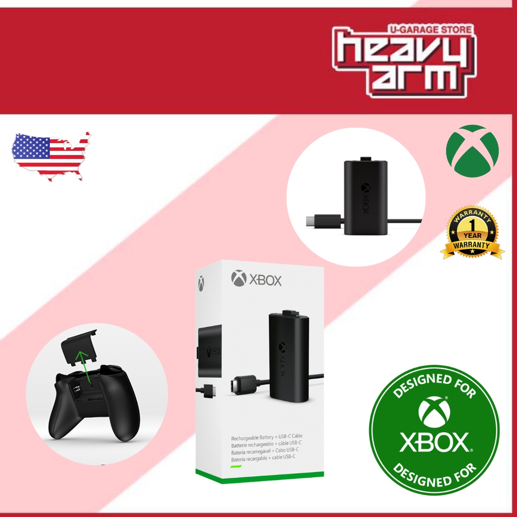 Microsoft Play & Charge Kit Rechargeable Battery Xbox Controller ...