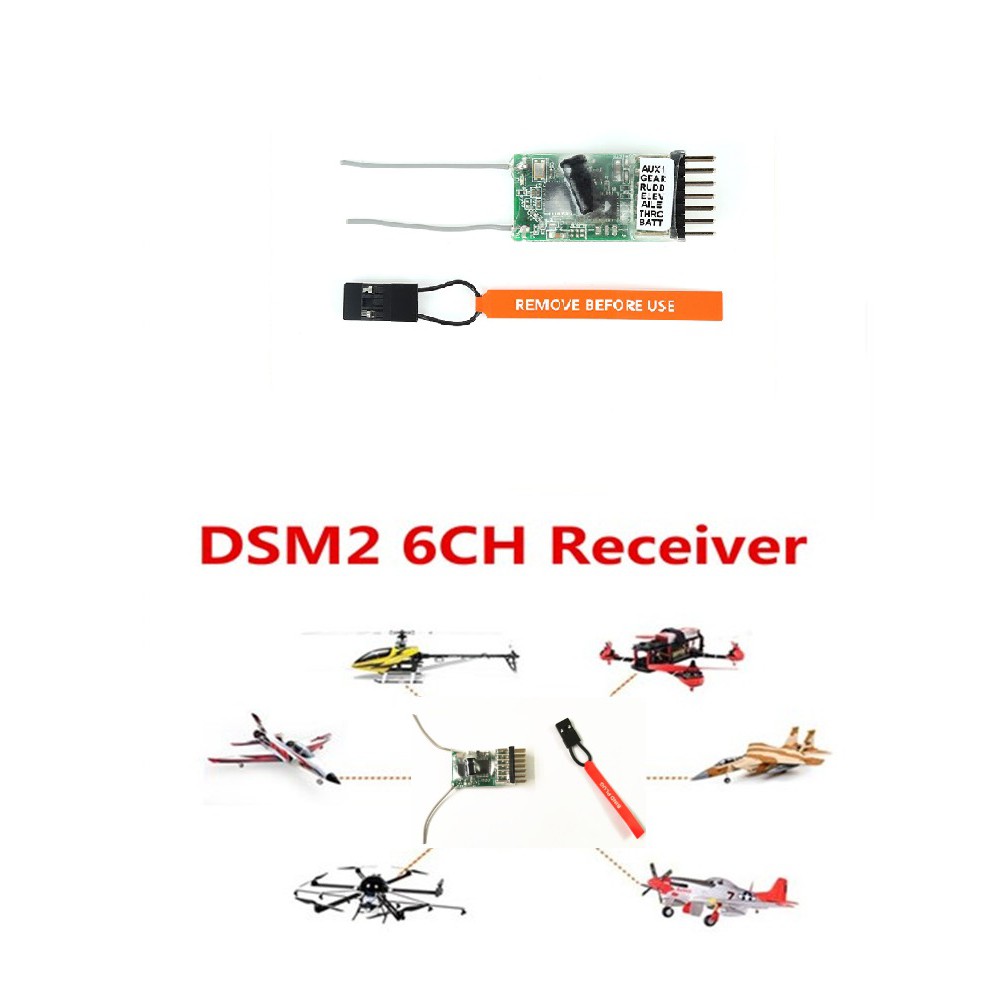 Spektrum AR6100e DSM2 6CH 2.4GHz Receiver for JR DX6i DX7 DX8 DX9 Drone ...