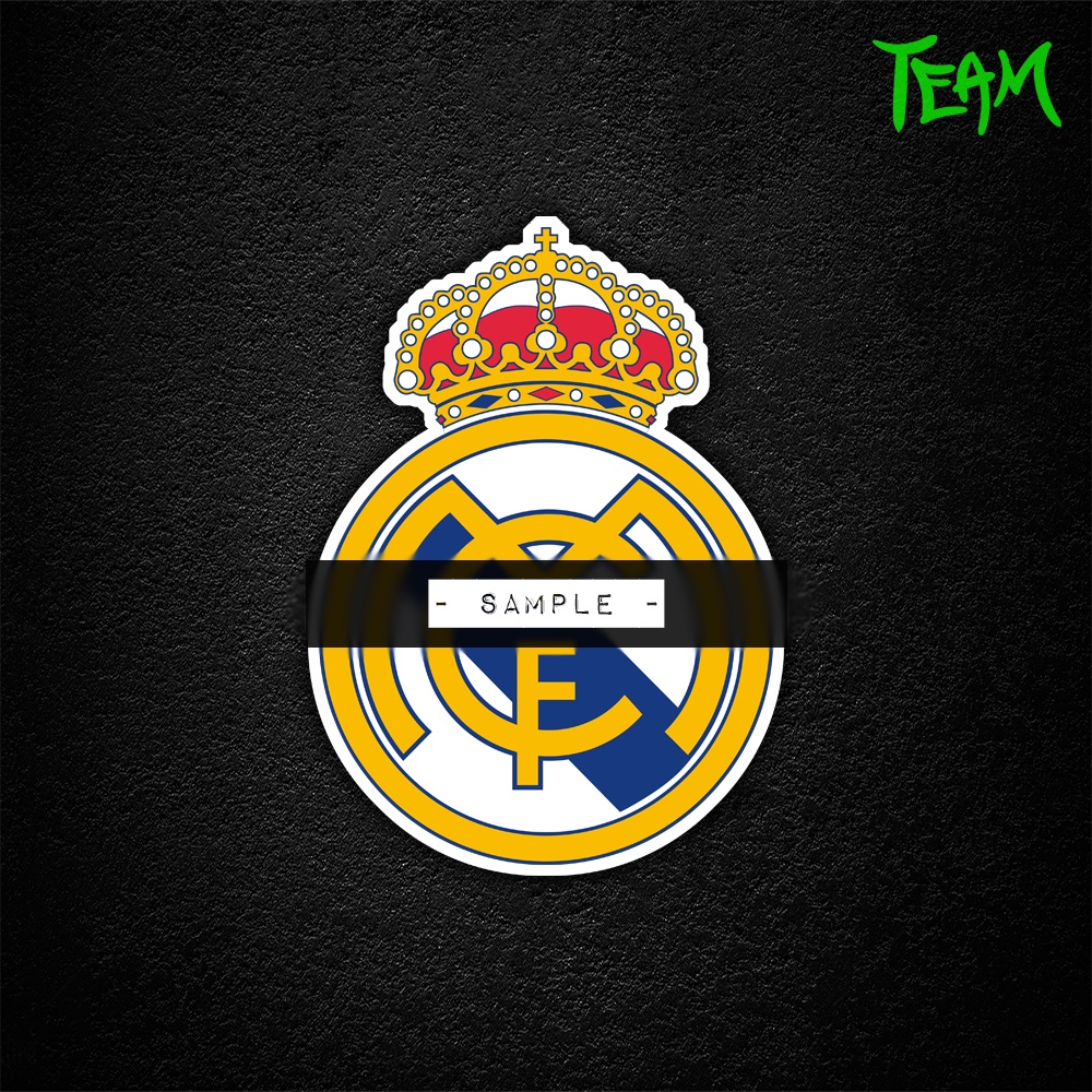 REAL MADRID CF - Premium Fan-made Sticker (TEAM series) | Shopee Malaysia