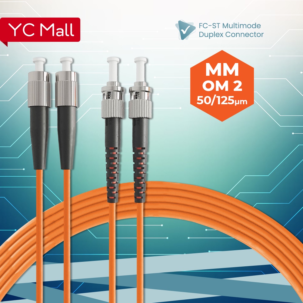 FC-ST 50/125 OM2 Multimode Duplex Fiber Patch Cable 3M 5M | Shopee Malaysia