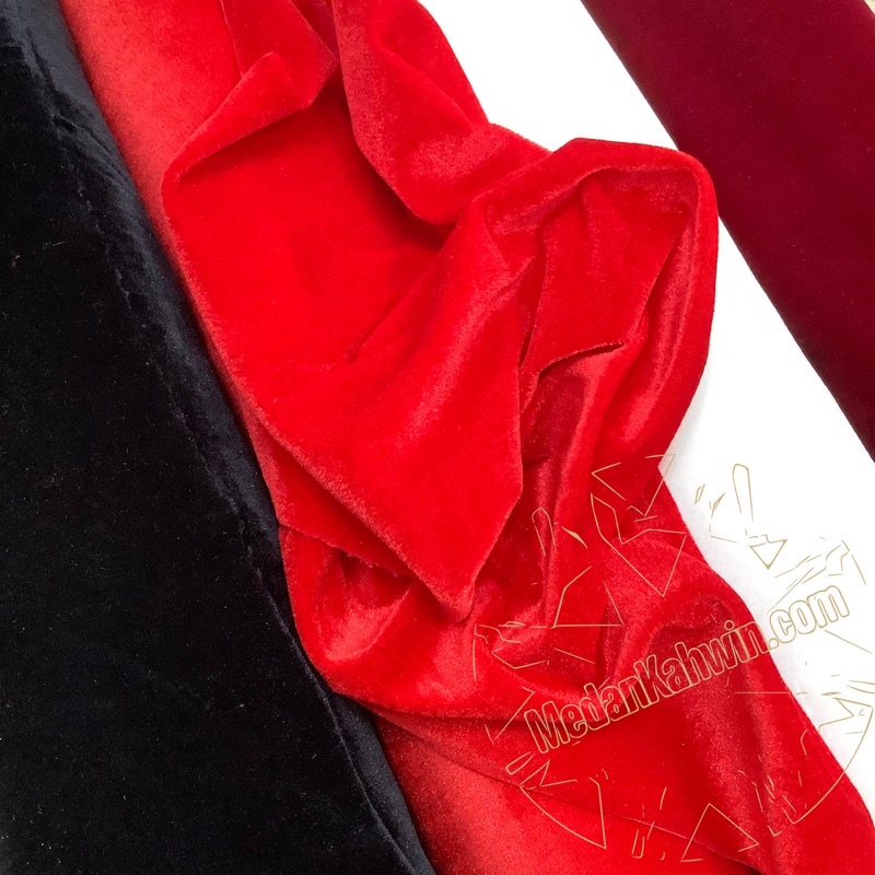 #BJ0186 (50, 100cm) Kain Baldu 20” Velvet Cloth 50cm @ 9 pilihan ...