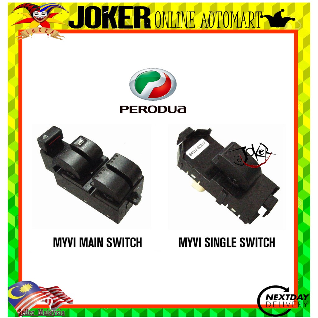 Perodua Myvi Viva Alza Power Window Single Sub Switch and Main Switch ...