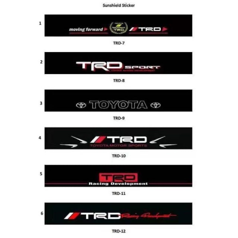 K226# TRD Windshield Vinyl Stickers > Easy Install > Fast Delivery ...