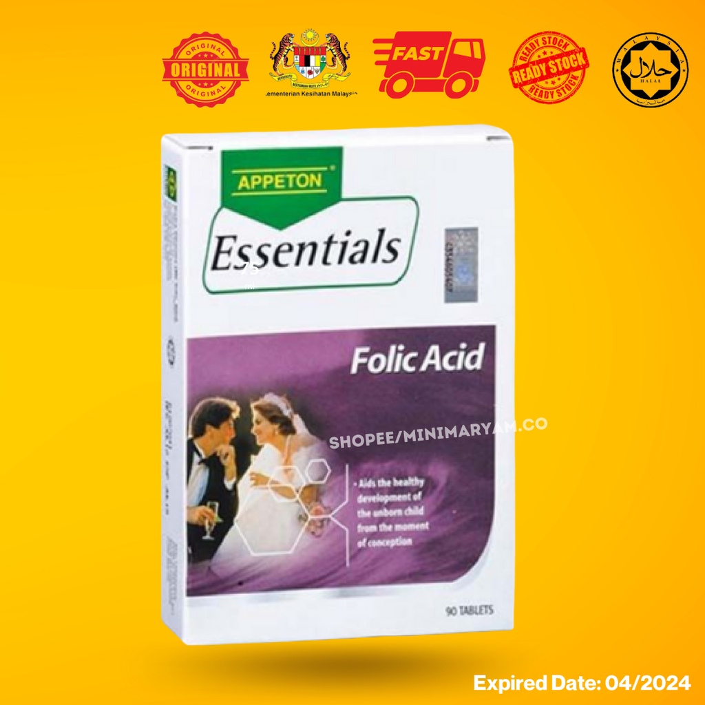 APPETON ESSENTIALS FOLIC ACID 90 TABLETS (EXP 03/2024) | Shopee Malaysia