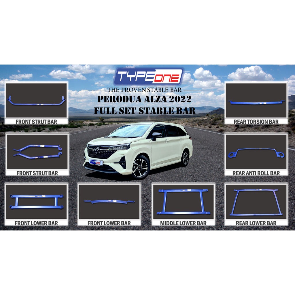 🔥MAT-BLUE COLOR READY STOCK 🔥TYPE ONE STABLE BAR - PERODUA ALZA 2022 ...