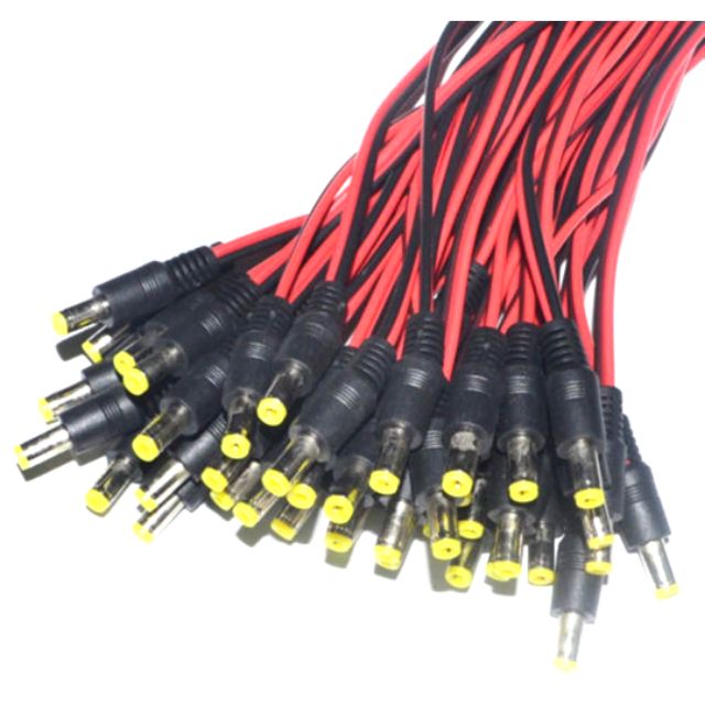 100pcs 12V DC Plug Male - Pigtail male - DC Connector | Shopee Malaysia