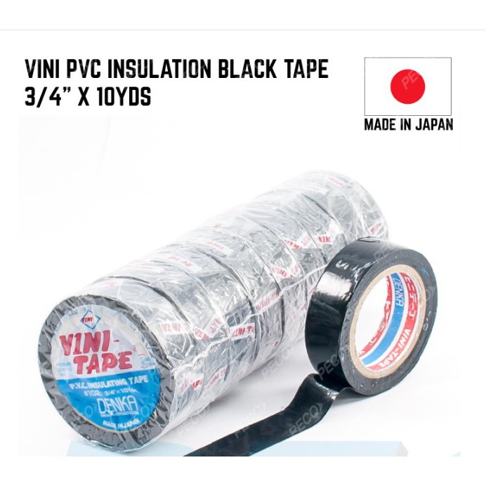 VINI PVC INSULATION BLACK TAPE 3/4" (10 PCS) | Shopee Malaysia