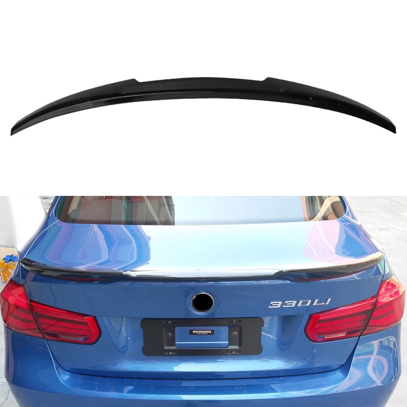 Carbon Fiber / Gloss Black Look M4 Style P Style Rear Roof Spoiler Wing ...