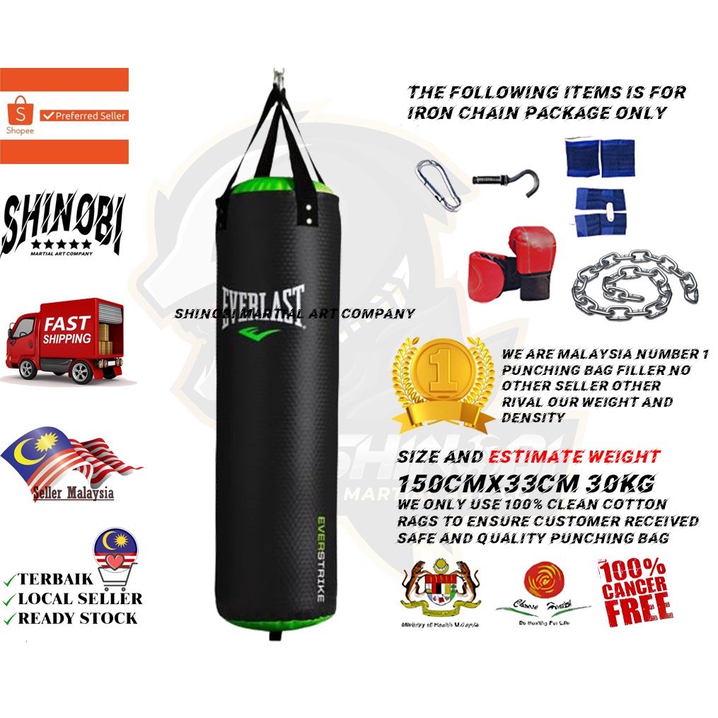 Everlast 150cm 35kg Filled Everstrike Punching Bag | Shopee Malaysia