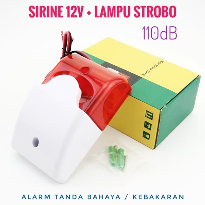 12v 110dB Anti Theft Siren Fire Alarm Siren+Strobe Light | Shopee Malaysia