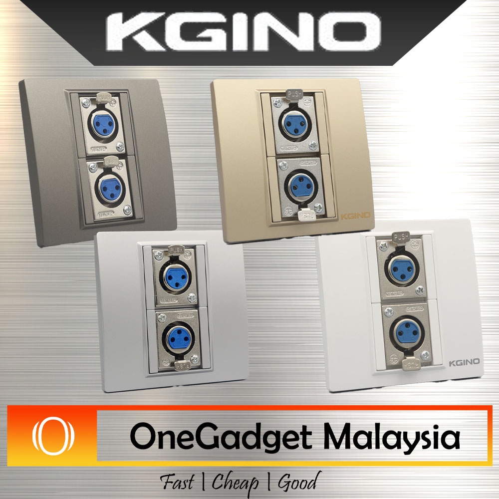 Dual XLR Microphone Female Socket Wall Panel For Installation Gold ...