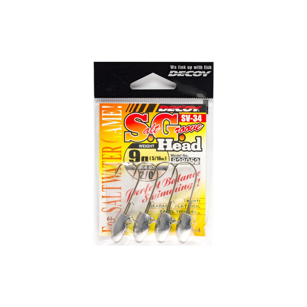 Decoy SV-34 Jig Head Salt Groove S.G Fishing Hook | Shopee Malaysia