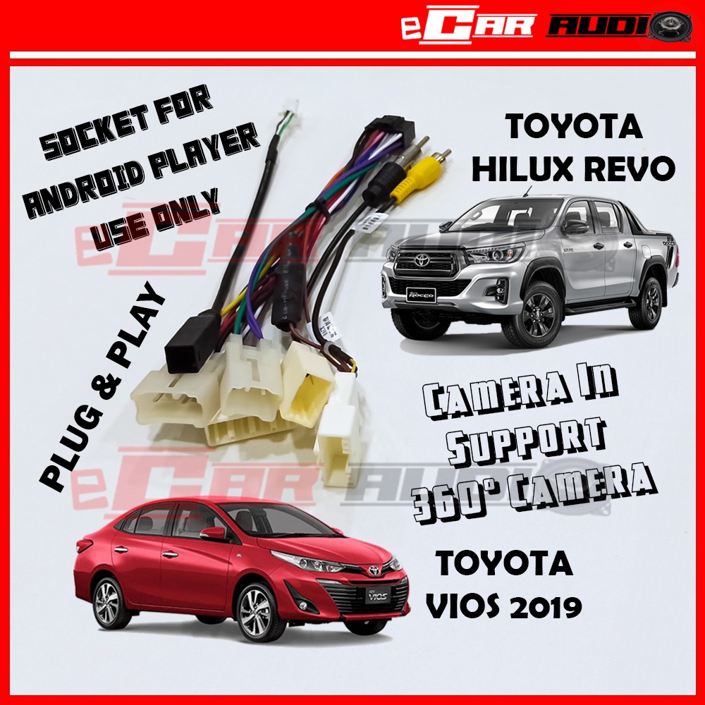 Toyota Hilux Revo 2016 2017 2018 Vios 2019 2020 Android Player Support ...