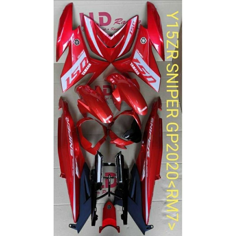 Y15ZR V1/V2 SNIPER GP 2020 HLD COVER SET Y15ZR RED COVER SET(STICKER TANAM) | Shopee Malaysia