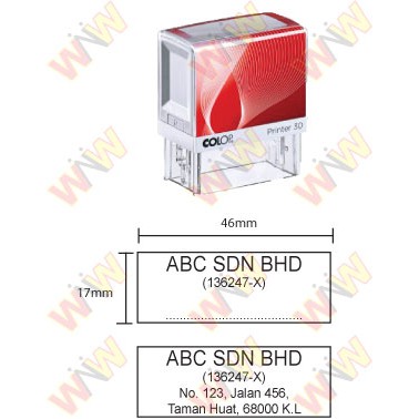 COLOP Printer Line Self-Inking Rubber Stamp P10 P20 P30 P40 P50 P60 / Cop | Shopee Malaysia