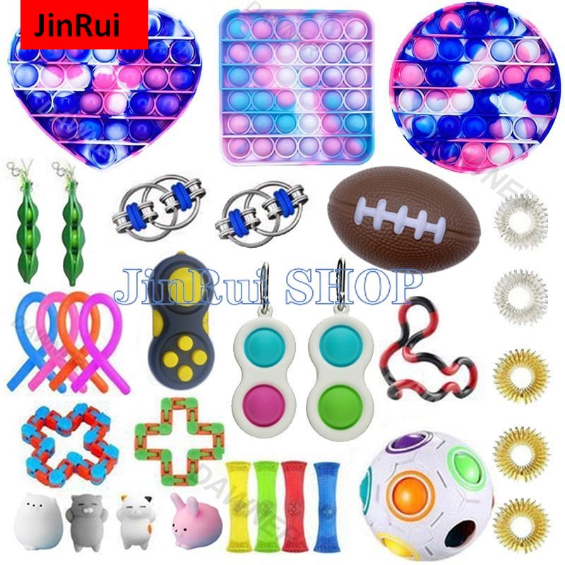 🔥ready stock🔥Pop Its Sensory Fidget Toy Pack Set Cheap Stress Relief ...