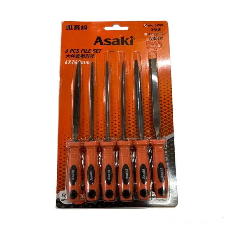 [100% ORIGINAL] ASAKI HEAVY DUTY NEEDLE FILE SET 4MM x 100MM - 6 PCS ...
