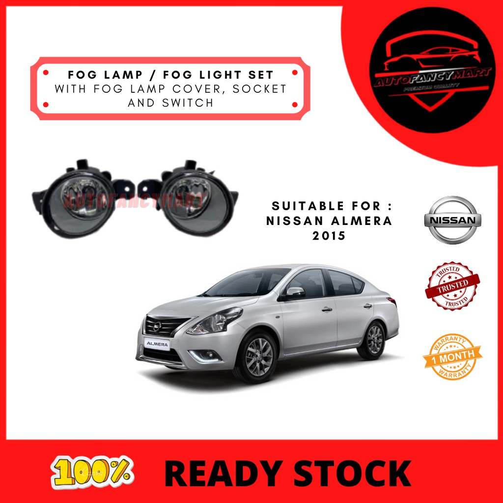 FOG LAMP FOG LIGHT SPOT LIGHT SET FOR NISSAN ALMERA N17 2015-2019 ...