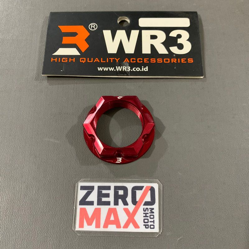 MERAH Triangle Steering Wheel Nut Triple Clamp WR3 Red Kawasaki ZX25R ...