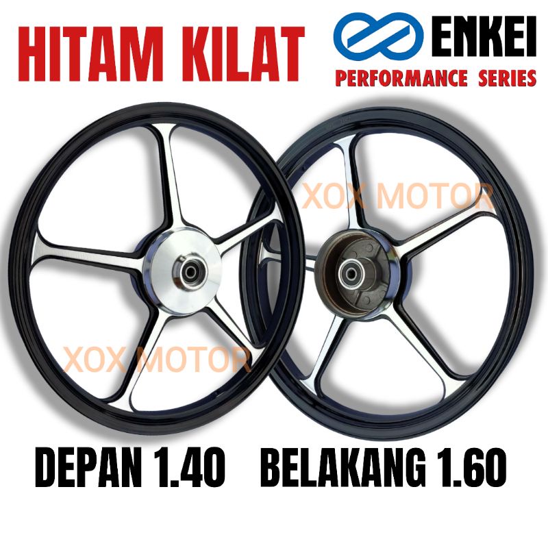 FG505 ENKEI SPORT RIM EX5 EX5 DREAM 1.4 / 1.6 - 17 BLACK BLUE | Shopee ...