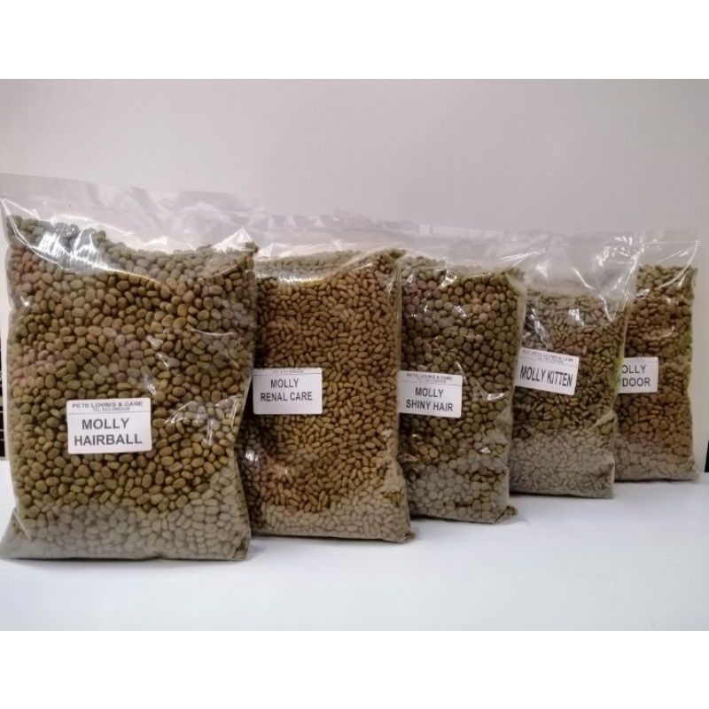 Molly Dry Cat Food/Indoor/Renal Care/Hairball/Kitten/Shiny Hair 1Kg ...