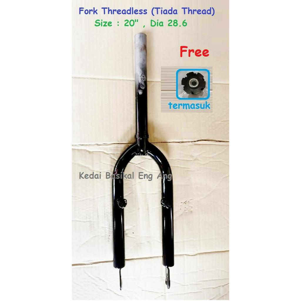 Fork threadless untuk basikal biasa , folding bike size 20" yang guna ...