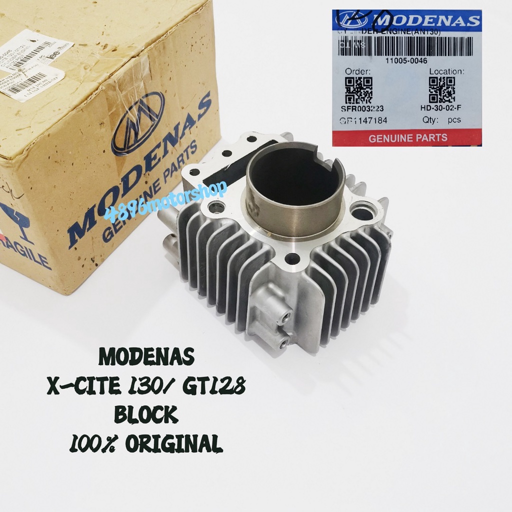 100% ORIGINAL EMOS MODENAS X-CITE 130 GT128 CYLINDER HEAD BLOCK ORI ...