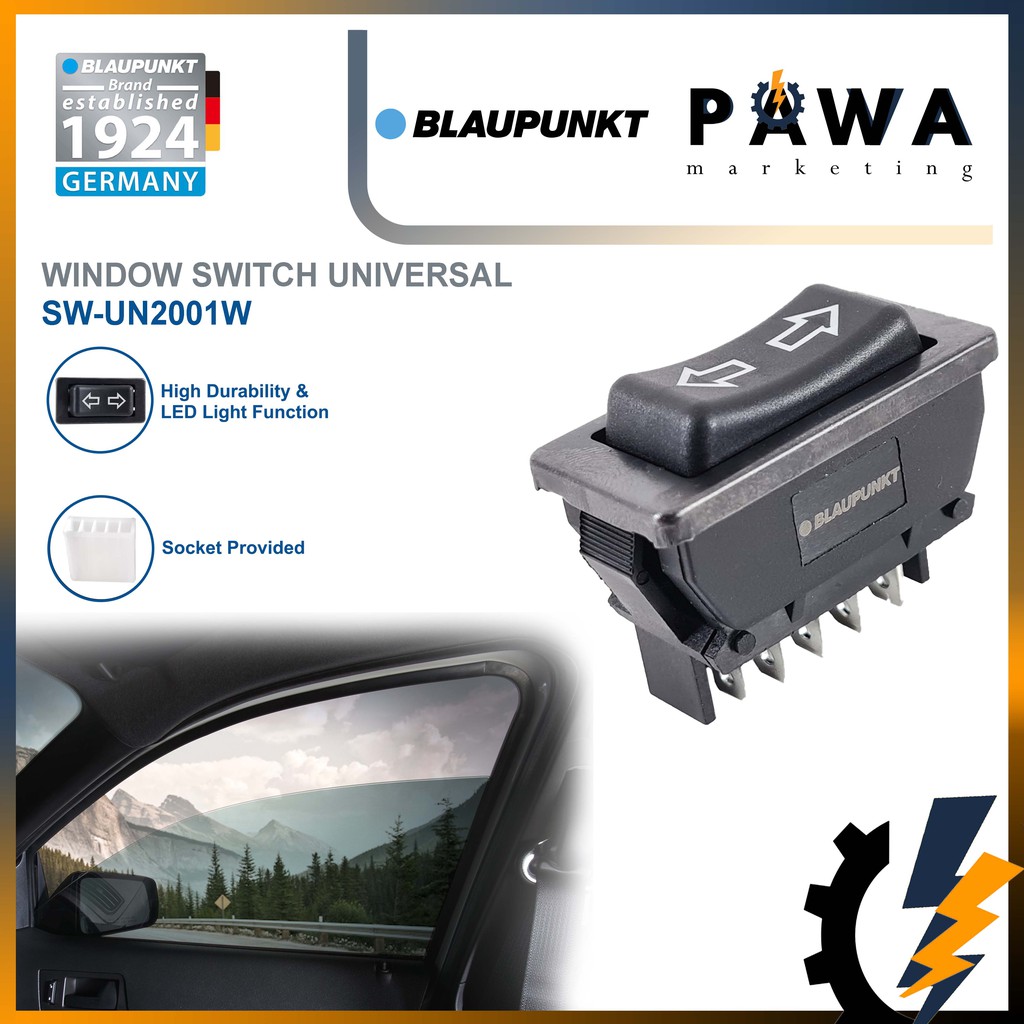 BLAUPUNKT Universal Power Window Switch (Socket Included) W/ LED Light ...