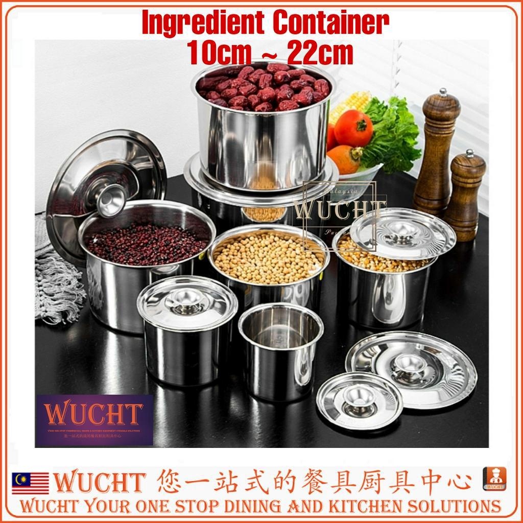【WUCHT】10 ~ 22cm Stainless Steel Condiment Container with lid Bowl with ...