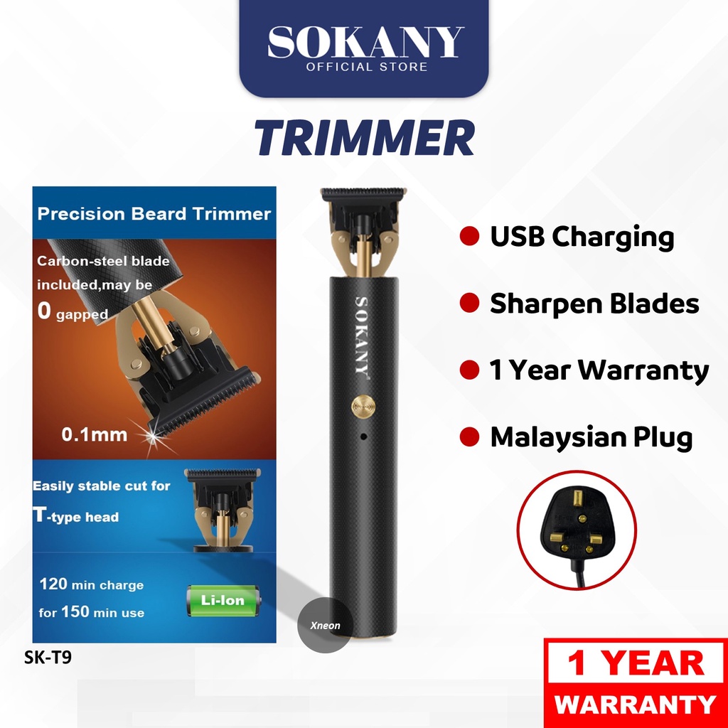 🔥𝗢𝗥𝗜𝗚𝗜𝗡𝗔𝗟 | SOKANY HAIR CLIPPER | SK-T9 | RECHARGEABLE HAIR MEN BEARD ...