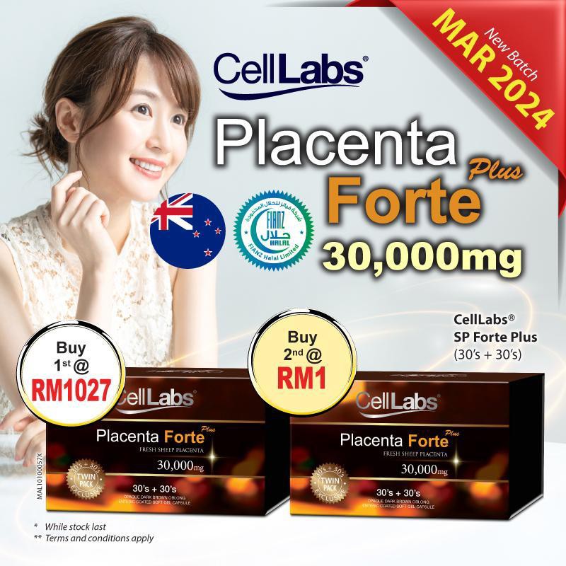 Celllabs Placenta Forte Plus Blister 30's + 30's [EXP: 04/2025 ...